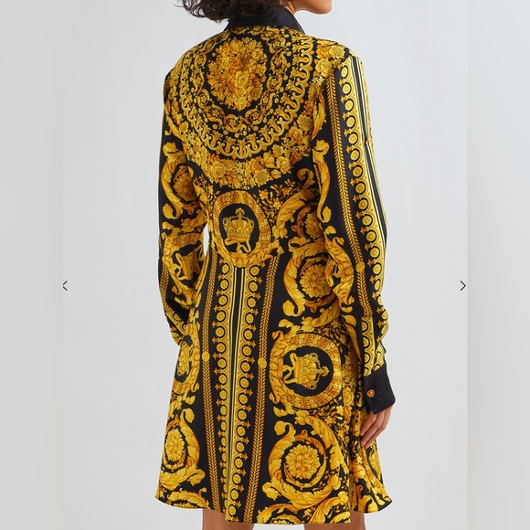 Versace | Dresses | Versace Barocco Silk Twill Dress New W Tags | Poshmark